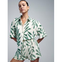 St MRLO Bluse 'Kady' Damen Gr&ouml;&szlig;e XXXL gr&uuml;n / wei&szlig;