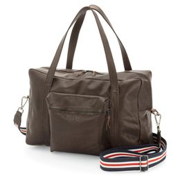 Herren-Schultertasche Leder, Braun