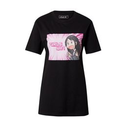 Merchcode Shirt 'Girls Win' Damen Gr&ouml;&szlig;e M grau / pink / rosa / schwarz / wei&szlig;