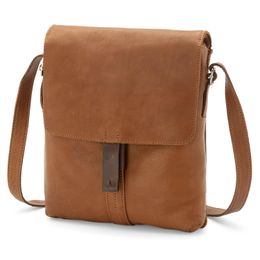 Herren-Leder Crossbag, Cognac