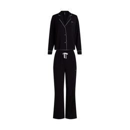 K by KARL LAGERFELD Karl Lagerfeld Pyjama Damen Gr&ouml;&szlig;e XL schwarz / wei&szlig; Winterkleid