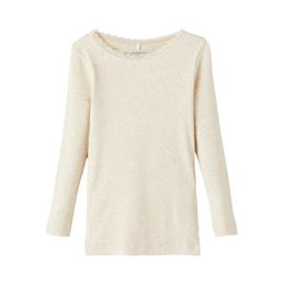name it Shirt 'Kab' M&auml;dchen Gr&ouml;&szlig;e 110 beige / schwarz / wei&szlig;