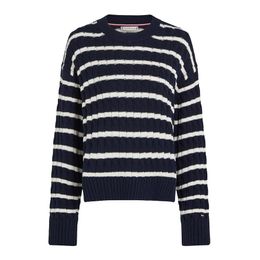 Tommy Hilfiger Pullover Damen Gr&ouml;&szlig;e M marine / wollwei&szlig;