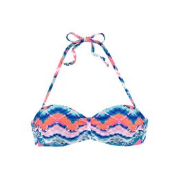 Venice Beach Bandeau-Bikini-Top Damen Gr&ouml;&szlig;e 65/70 blau / pink / rot