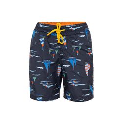 Daniel Hills Badeshorts Jungen Gr&ouml;&szlig;e 134/140 navy / gelb / rot