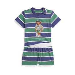 Polo Ralph Lauren Set Jungen Gr&ouml;&szlig;e 70/74 dunkelblau / jade / wei&szlig;