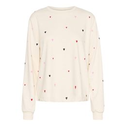 Saint Tropez Sweatshirt 'Johanni' Damen Gr&ouml;&szlig;e L rosa / blutrot / schwarz / wollwei&szlig;