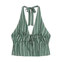 Bershka Top Damen Gr&ouml;&szlig;e L hellgrau / jade / wei&szlig;