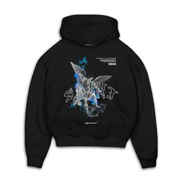 MJ Gonzales Sweatshirt 'SAINT V.1' Herren Gr&ouml;&szlig;e M blau / grau / schwarz / wei&szlig;