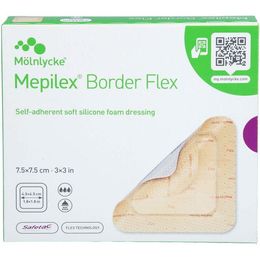 Mepilex Border Flex Schaumverb.haft.7,5x7,5 cm 5 St
