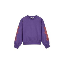 WE Fashion Sweatshirt M&auml;dchen Gr&ouml;&szlig;e 110/116 lila / dunkelorange