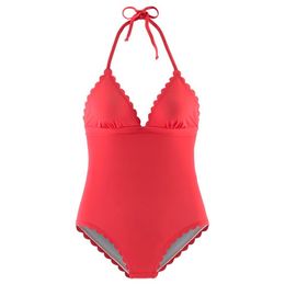 Lascana Swimsuit 'Scallop' female Red size 38