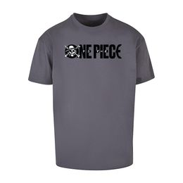 Merchcode T-Shirt 'One Piece Jolly Roger' Herren Gr&ouml;&szlig;e 5XL dunkelgrau / schwarz / wei&szlig;