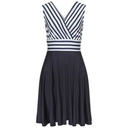 Lascana Kleid Damen Gr&ouml;&szlig;e 34 navy / wei&szlig;