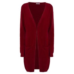 Influencer Strickjacke Damen Gr&ouml;&szlig;e M bordeaux