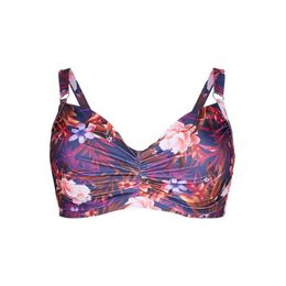 Swim by Zizzi Bikinitop 'STANIA' Damen Gr&ouml;&szlig;e 115 lila / violettblau / rosa / himbeer