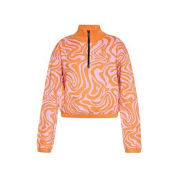 swirly Pullover Damen Gr&ouml;&szlig;e S orange / rosa / schwarz