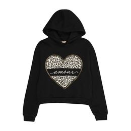 ONLY GIRLS Sweatshirt 'KOGCooper' M&auml;dchen Gr&ouml;&szlig;e 134/140 kitt / schwarz / wei&szlig;