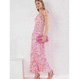 Trendyol Kleid Damen Gr&ouml;&szlig;e 34 pink / pitaya / puder / pastellpink Winterkleid