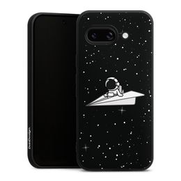 DeinDesign Google Pixel 9a Handy Premium Silikon H&uuml;lle Handyh&uuml;lle schwarz Case Paper Astronaut Comic Silikon Premium Case
