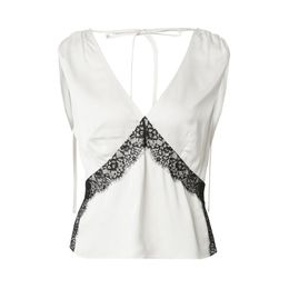 French Connection Top 'ENNIS' Damen Gr&ouml;&szlig;e L creme / schwarz