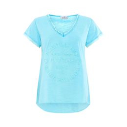 Zwillingsherz T-Shirt 'Positive Mind' Damen Gr&ouml;&szlig;e S/M aqua