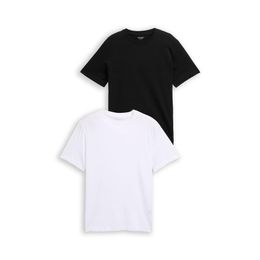 Tom Tailor T-Shirt Herren Gr&ouml;&szlig;e L schwarz / wei&szlig;
