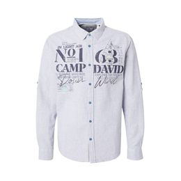 CAMP DAVID Button Up Shirt male Blue size L