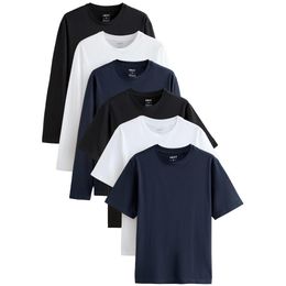 next Shirt 'Essential' Herren Gr&ouml;&szlig;e 5XL navy / schwarz / wei&szlig;