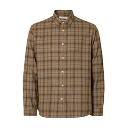 Selected Button Up Shirt 'SLHNOAH' male Brown size M