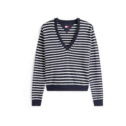 Tommy Jeans Pullover 'Essential' Damen Gr&ouml;&szlig;e 5XL marine / wei&szlig;