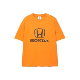 Pull&Bear Pull&Bear T-Shirt 'HONDA' Herren Gr&ouml;&szlig;e XL dunkelorange / schwarz