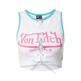 Von Dutch Originals Top 'Sunny' Damen Gr&ouml;&szlig;e XL aqua / pink / wei&szlig;