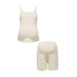 Only Maternity Short Pajama Set 'OLMPOINT' female Beige size S