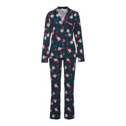 s.Oliver Pyjama Damen Gr&ouml;&szlig;e XS/S navy / mischfarben Winterkleid