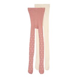 Minymo Tights girl Beige, Pink size 104/110