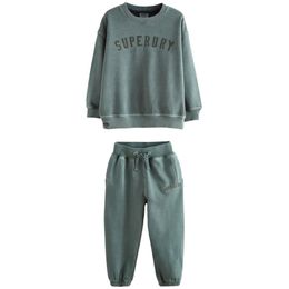 Superdry Jogginganzug Jungen Gr&ouml;&szlig;e 122 jade / tanne