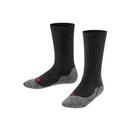 Falke Socken Jungen Gr&ouml;&szlig;e 39/42 dunkelgrau / rot / schwarz