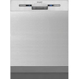 Exquisit Unterbaugeschirrsp&uuml;ler "EGSP9313-EF-030E inox", Energieeffizienz: E (A-G), silber (silberfarben), B:59,8cm H:81,5cm T:57cm, Geschirrsp&uuml;ler, Unterbauger&auml;t, 13 Ma&szlig;gedecke &ndash; 7 Programme mit LED & Sparfunktion