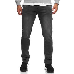 Straight-Jeans Rusty Neal "MELVIN", Herren, Gr. 40, L&auml;nge 34, grau (anthrazit), 98% Baumwolle, 2% Elasthan, unifarben, lang, Jeans Straight-Jeans, im klassischen 5-Pocket-Stil