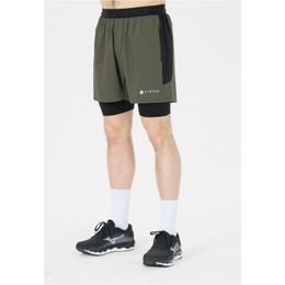 Shorts Virtus "Dylan", Herren, Gr. 3XL, US-Gr&ouml;&szlig;en, gr&uuml;n, gr&uuml;n, 87% Polyester, 13% Elasthan, unifarben, kurz, Hosen Shorts, aus atmungsaktivem 4-Wege-Stretch