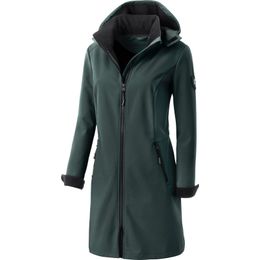 CR&Eacute;ATION L Damen Softshelljacke mit Gummizug im R&uuml;cken petrol Gr&ouml;&szlig;e 36