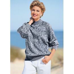 CR&Eacute;ATION L Damen Strickpullover mit Raglan-&Auml;rmeln grau Gr&ouml;&szlig;e 38