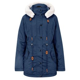 WITT Damen Winterjacke mit Tunnelzug in der Taille, dunkelblau, Gr&ouml;&szlig;e 36