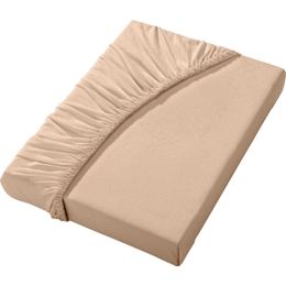 Estella unisex Spannbetttuch caramel Gr&ouml;&szlig;e 1 St. 90x190 - 100x200 cm