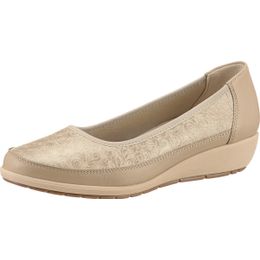 Damen Ballerina beige-gemustert Gr&ouml;&szlig;e 42