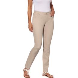 CR&Eacute;ATION L Damen Jeans in Baumwoll-Stretch-Qualit&auml;t beige Gr&ouml;&szlig;e 50