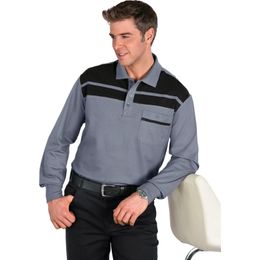 Herren Poloshirt grau-schwarz, Gr&ouml;&szlig;e 60/62