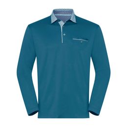 Hajo Herren Langarm-Shirt, petrol, Gr&ouml;&szlig;e 64/66