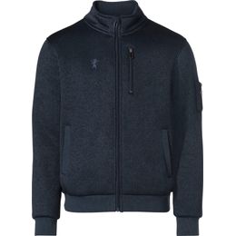 Marco Donati Herren Strickfleece-Jacke dunkelblau-meliert, Gr&ouml;&szlig;e 44/46